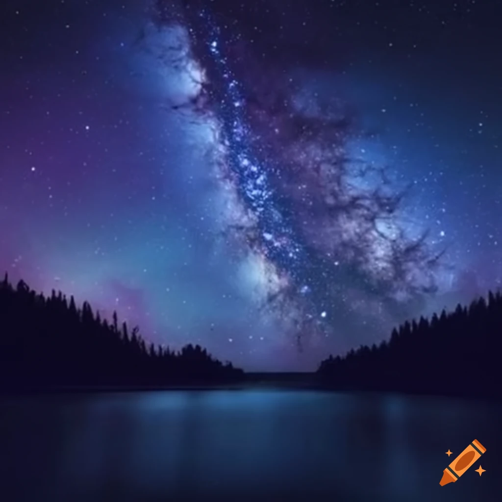 Night sky with stars and galaxies on Craiyon