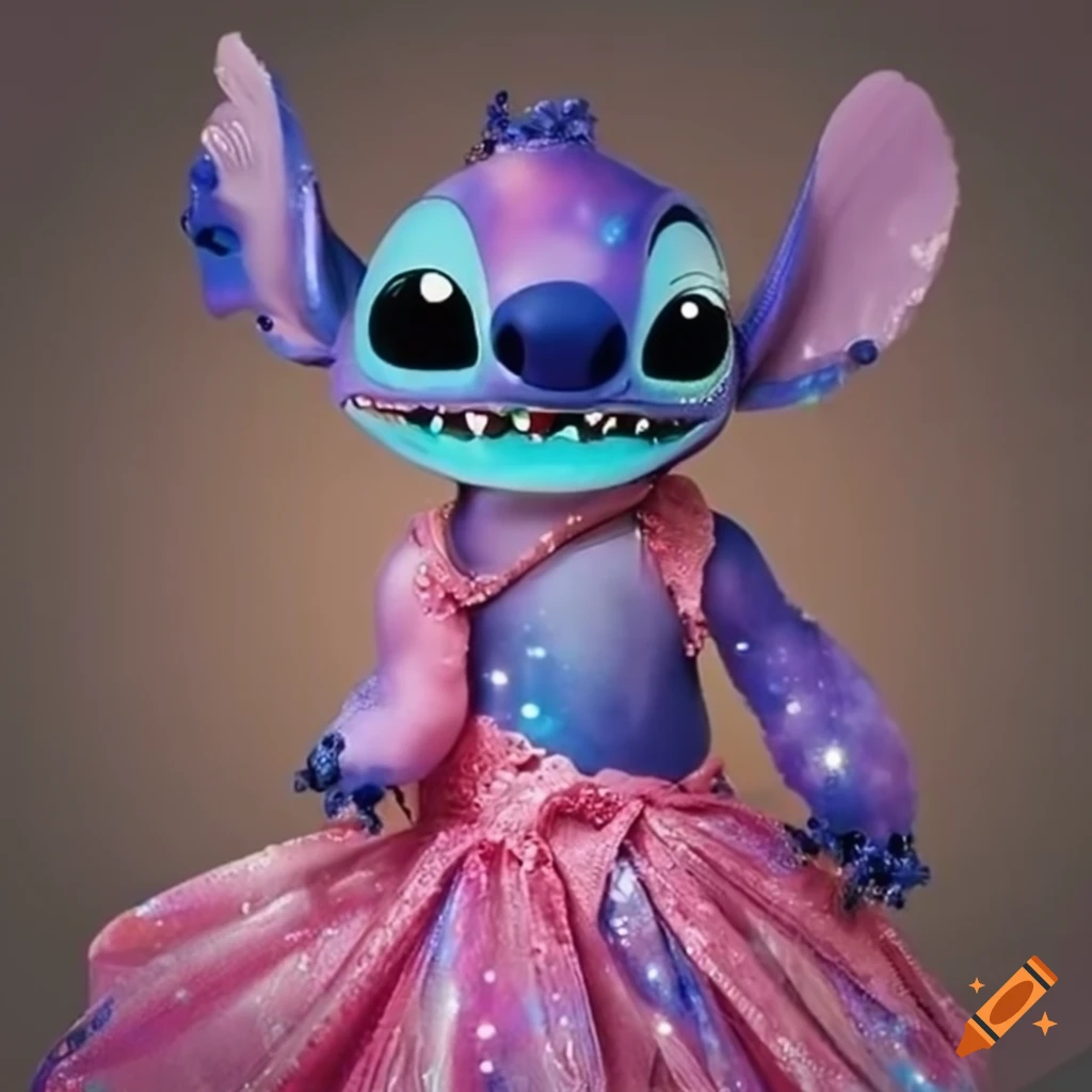 Stitch from lilo and stitch in drag on rupaul's drag race with a galaxy ...