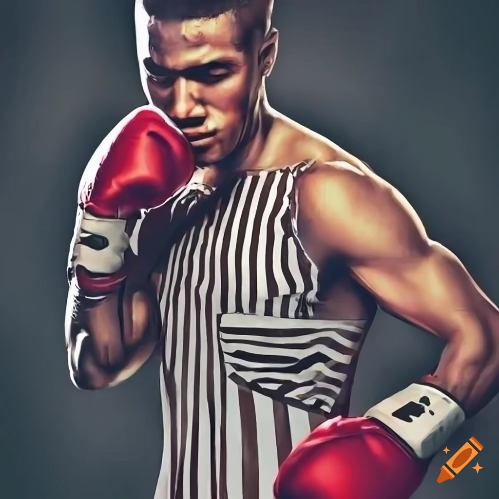 Boxing-themed t-shirt design with bold character and boxing glove on ...