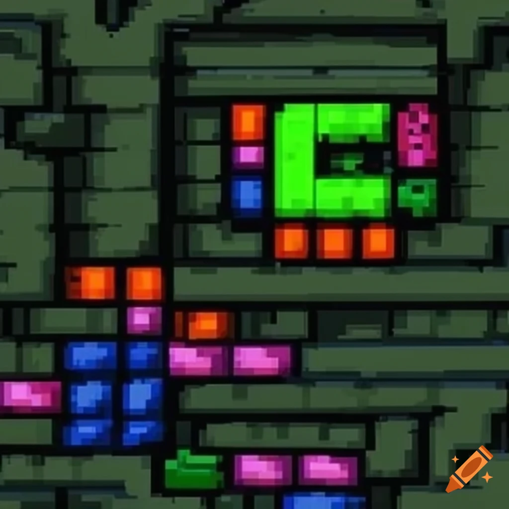 Pixel art video game level on Craiyon