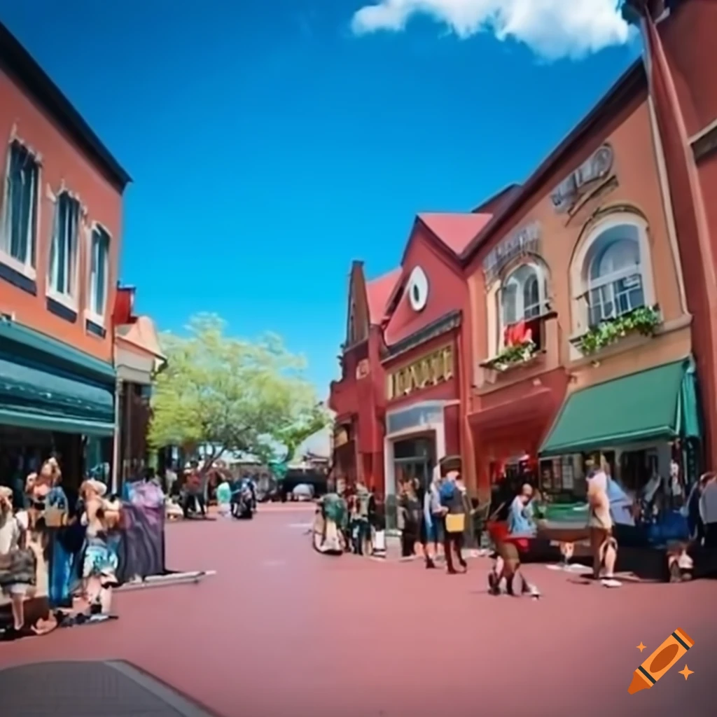 Epcot city high street on Craiyon