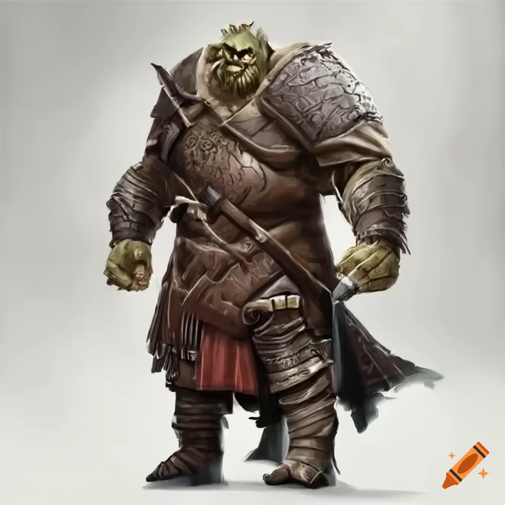 Barbarian half-ogre knight on Craiyon