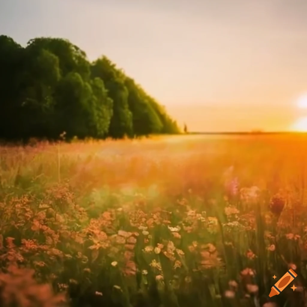 Ethereal flower field in the summertime in the deep south on Craiyon