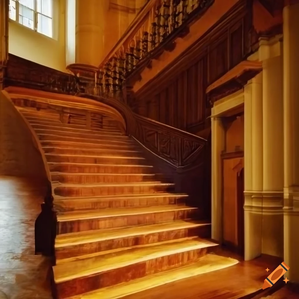 Liminal staircase in a large hall on Craiyon
