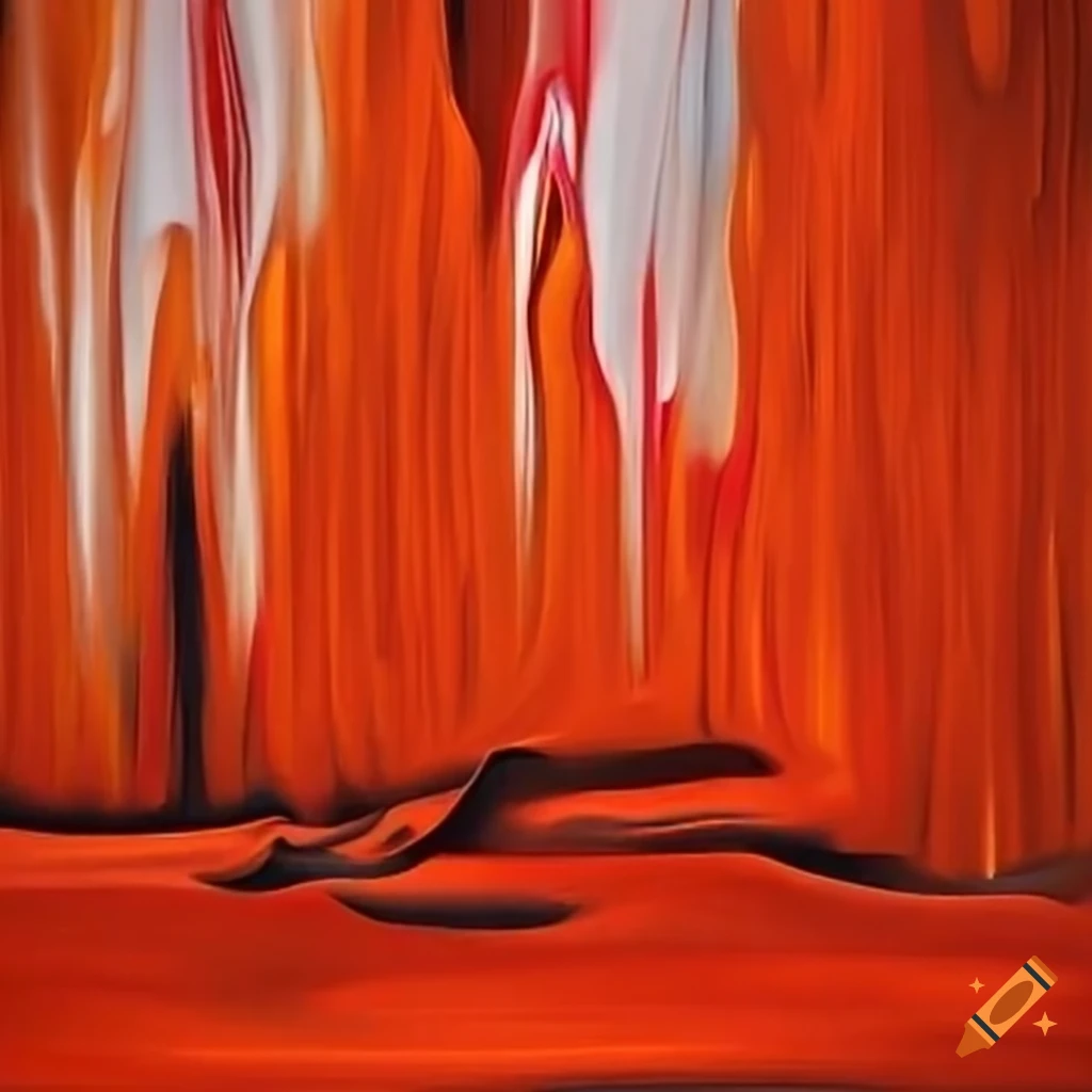 Abstract painting of melting trump towers on Craiyon