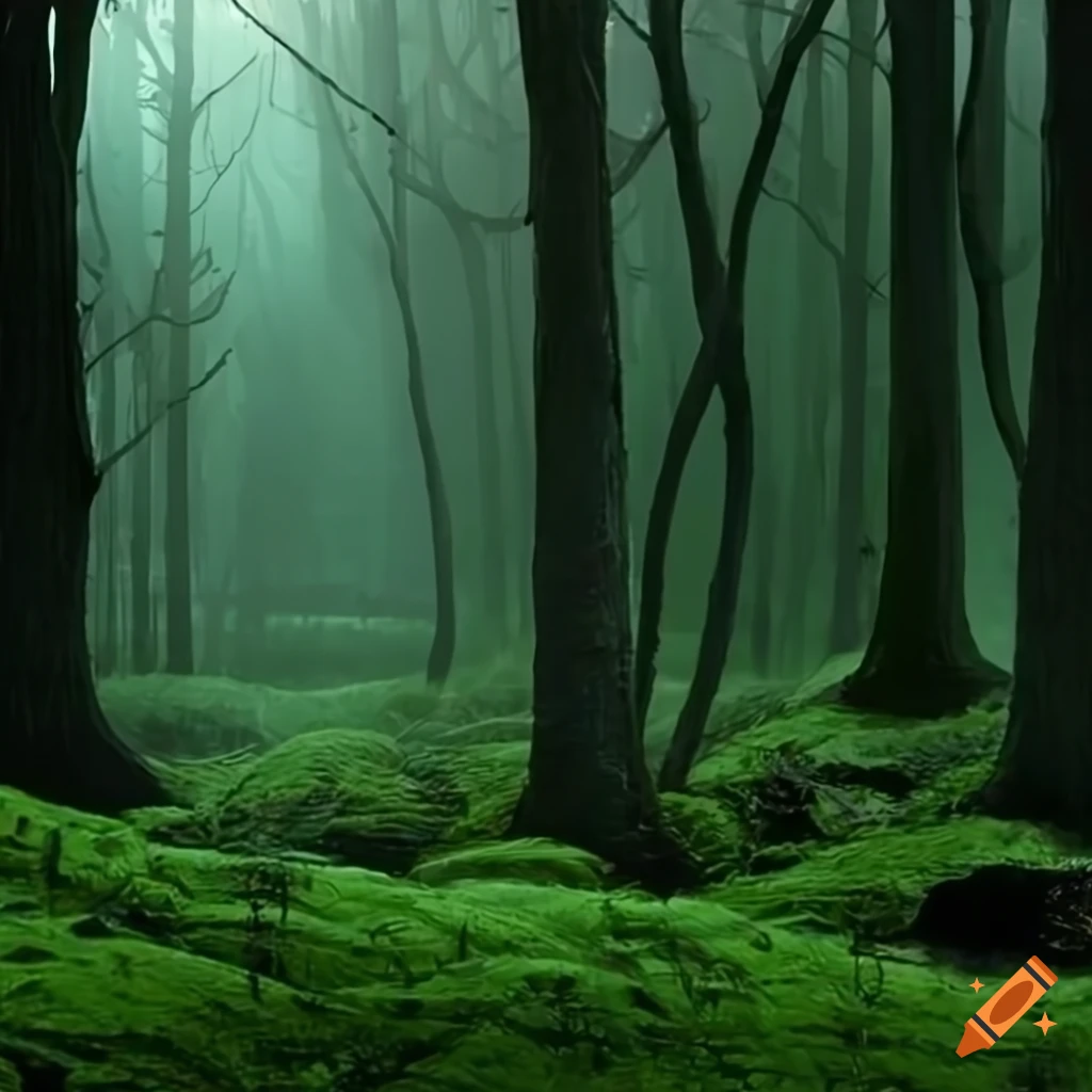 Forest scenery on Craiyon