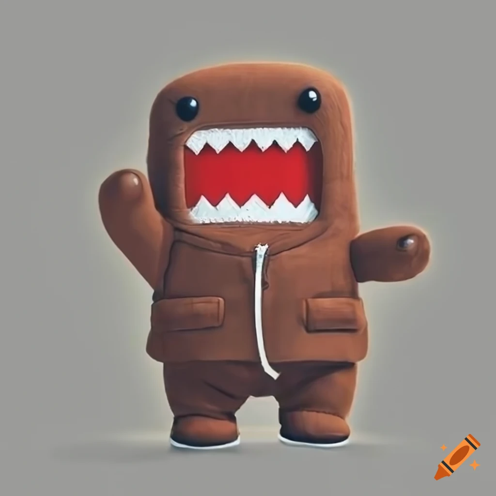 Domo kun wearing jacket on Craiyon