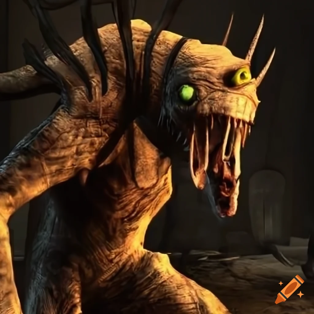 Fallout 3 Deathclaw creature depiction on Craiyon