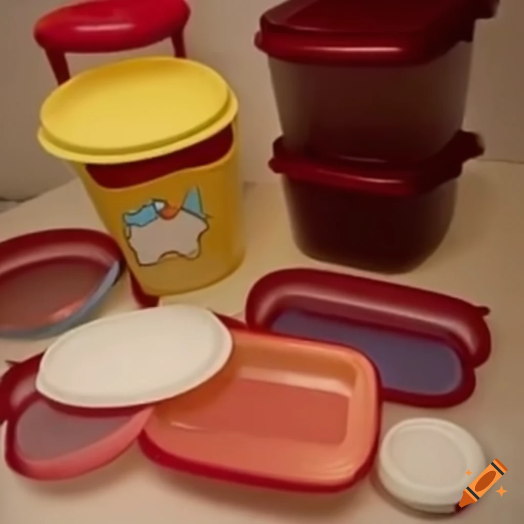 Tupperware disaster scene on Craiyon