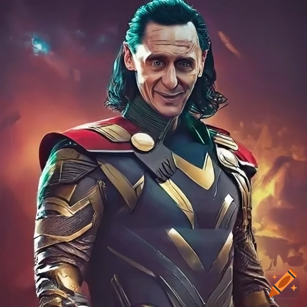 Thor, Hela, and Loki in Marvel Cinematic Universe poster on Craiyon