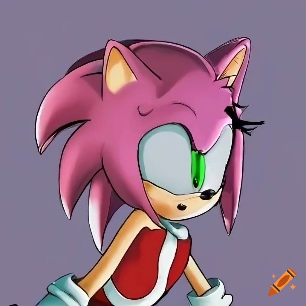 Amy rose from sonic the hedgehog with closed eyes in a lying position on Craiyon