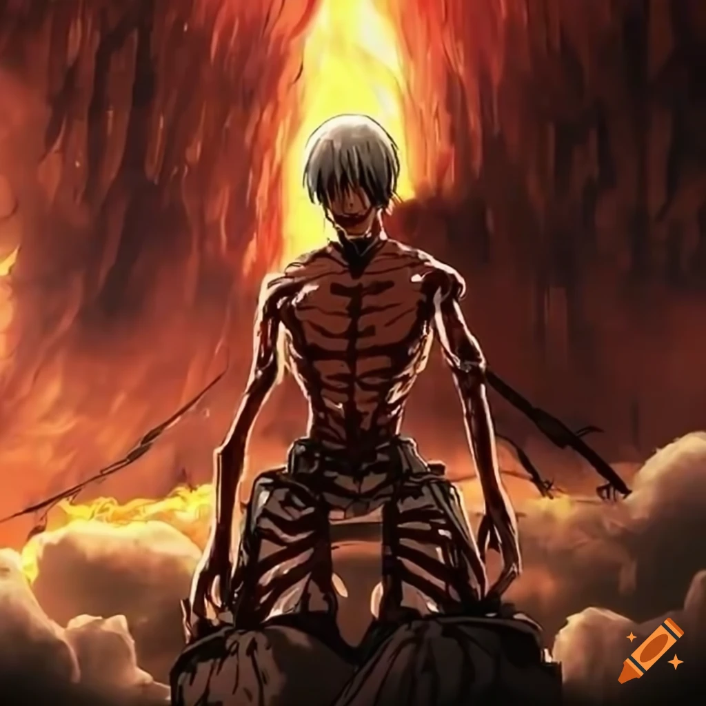 Titan character from attack on titan on Craiyon