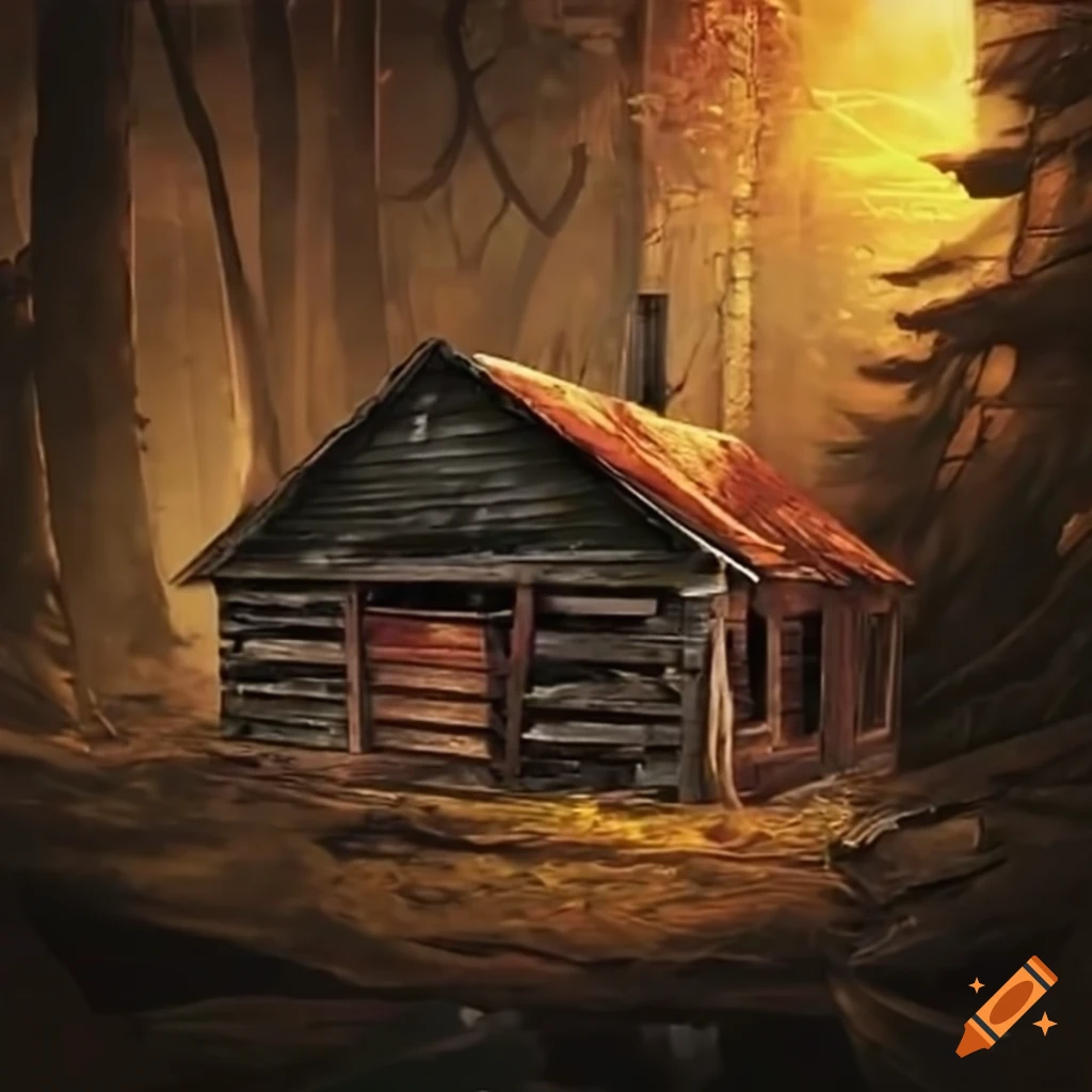 Run down shack on Craiyon