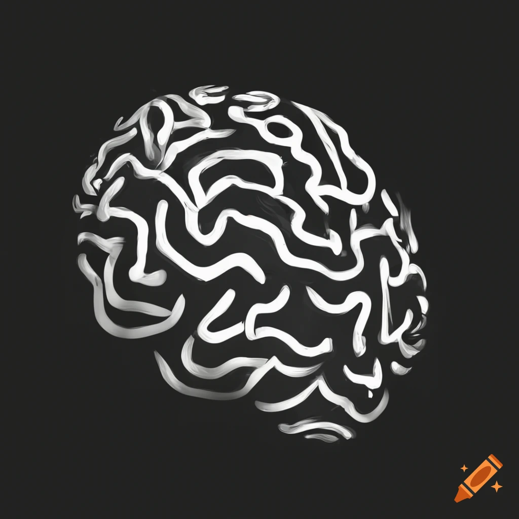 Black and white logo for the right brain workshop with abstract ...