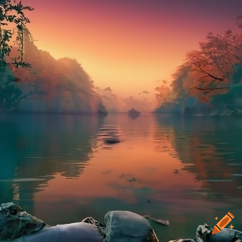 High resolution calming background for computer on Craiyon