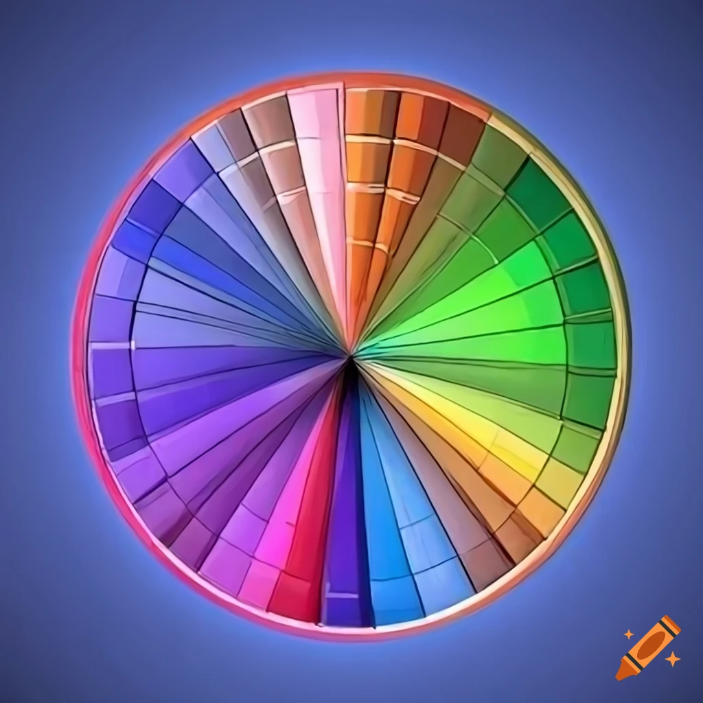 Color wheel design on Craiyon