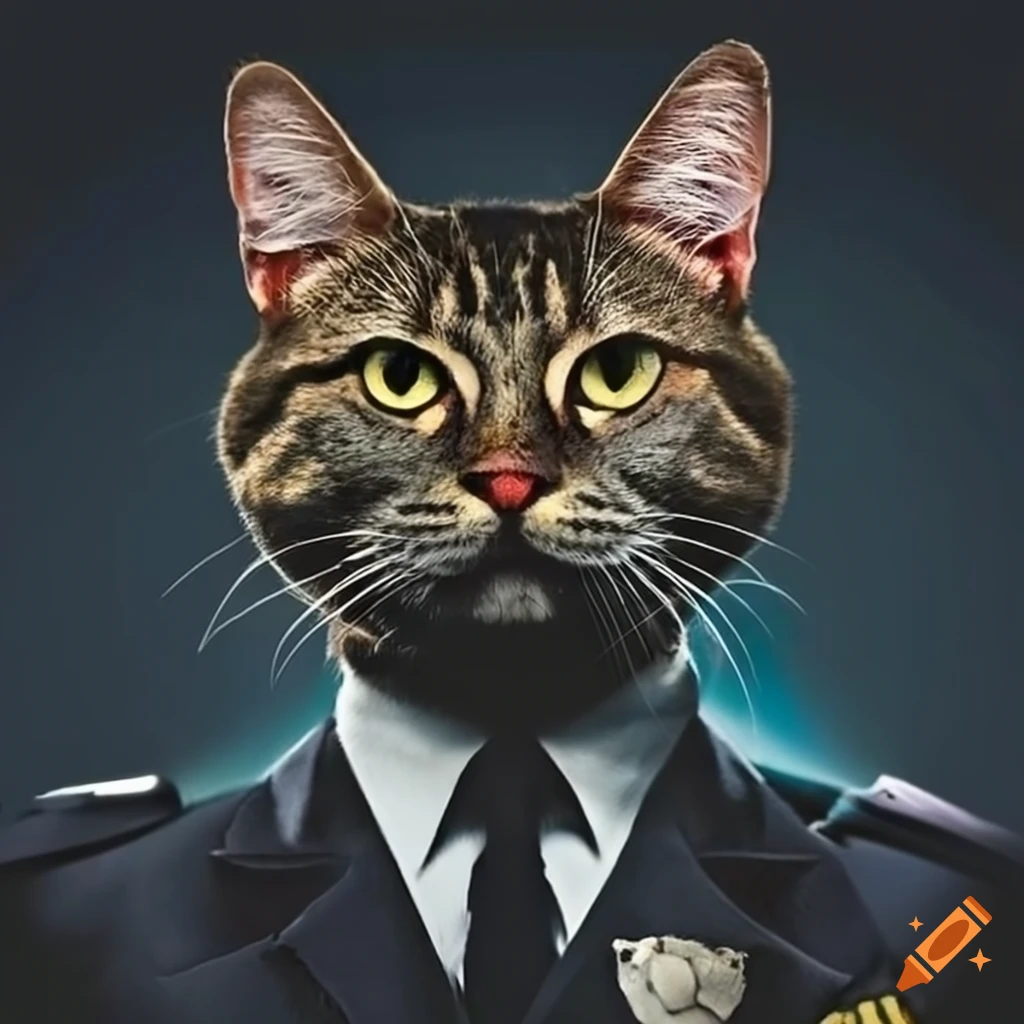 Police cat on Craiyon