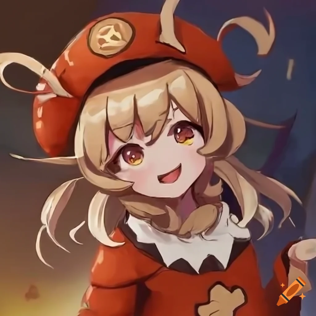 Genshin impact's klee character in a funny cartoon style on Craiyon