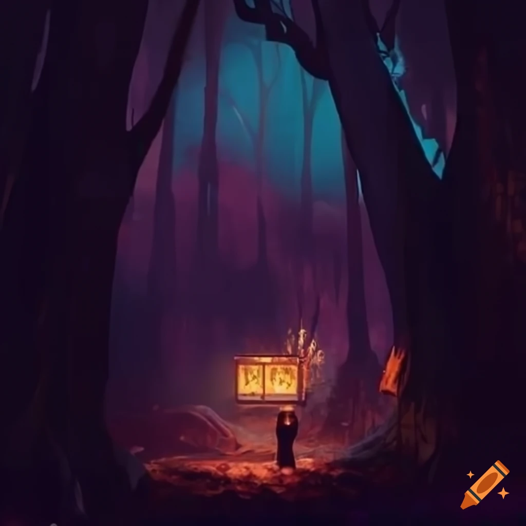 Video game poster featuring pixies in the forest on Craiyon