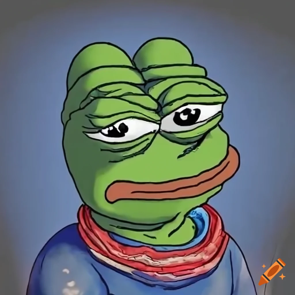 Pepe the frog socializing with rapper 50 cent on Craiyon