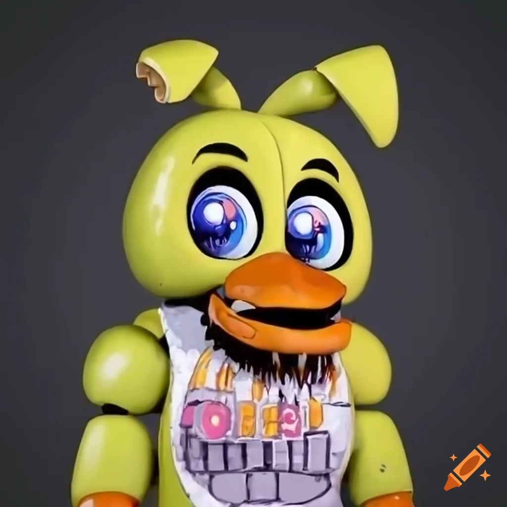 Fnaf chica character from a horror video game on Craiyon