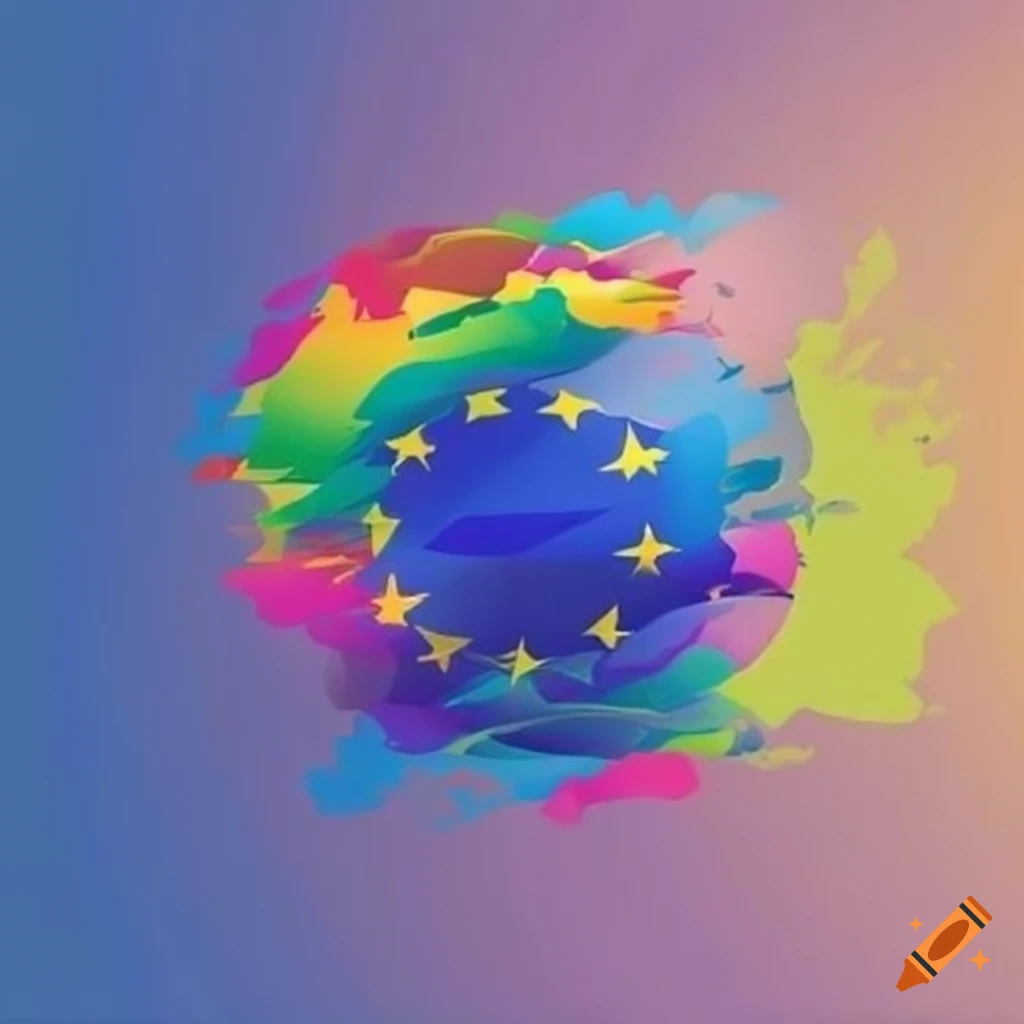 Colorful european union logo design on Craiyon