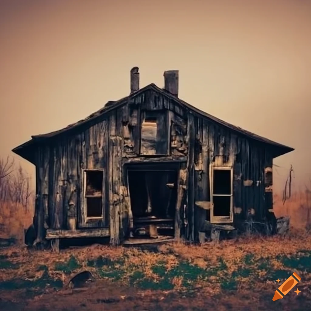 Burnt out homestead on Craiyon