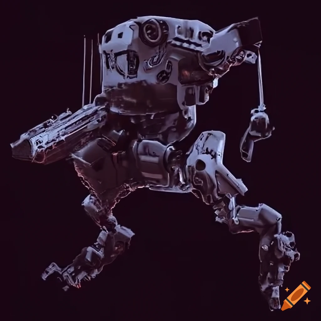 Modern polymorph mech schematic in thermal imaging on Craiyon