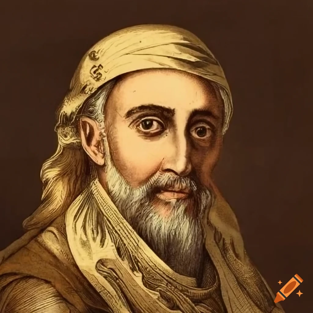 American blonde Muslim man portrayed as a ruler in an esoteric old ...