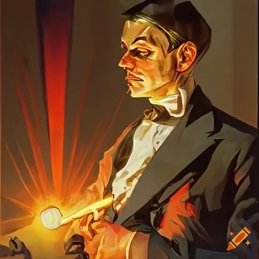 Sci-fi artwork of a chemist welding glass with a torch on Craiyon