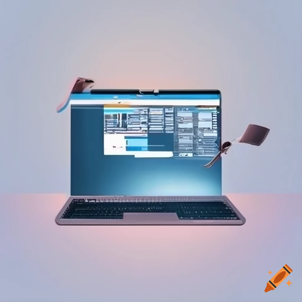 Sleek and minimalistic computer desktop gui in modern design on Craiyon