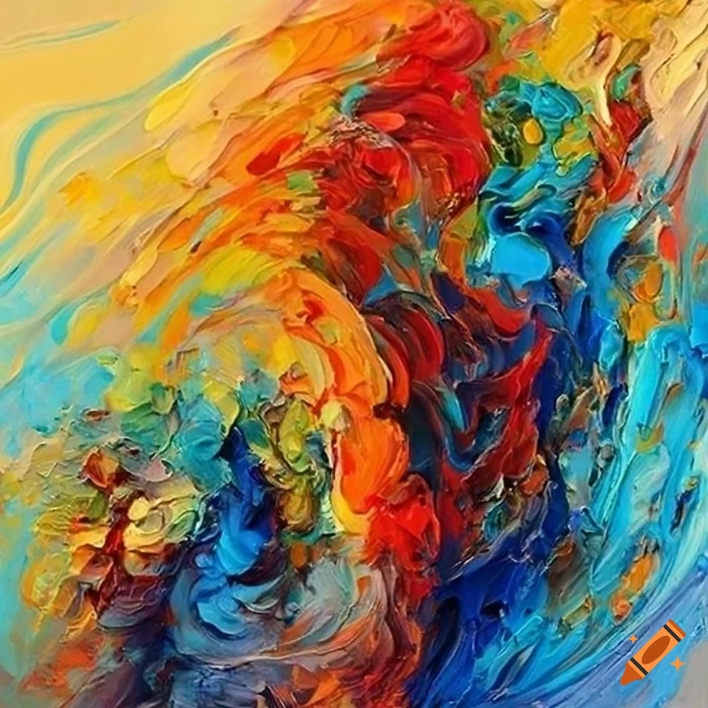 Beautiful impressionist painting with dramatic oil strokes on Craiyon