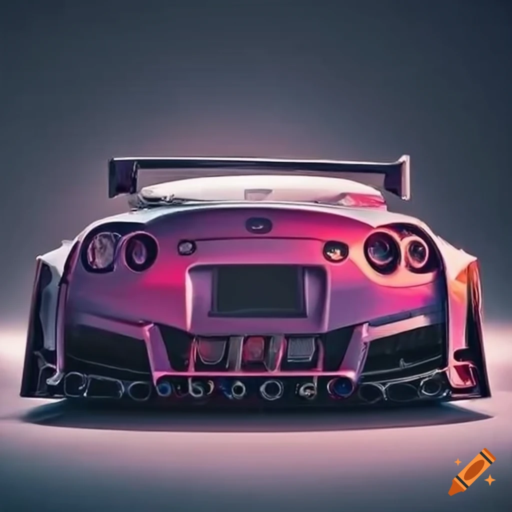Modified nissan gtr with a unique body kit on Craiyon