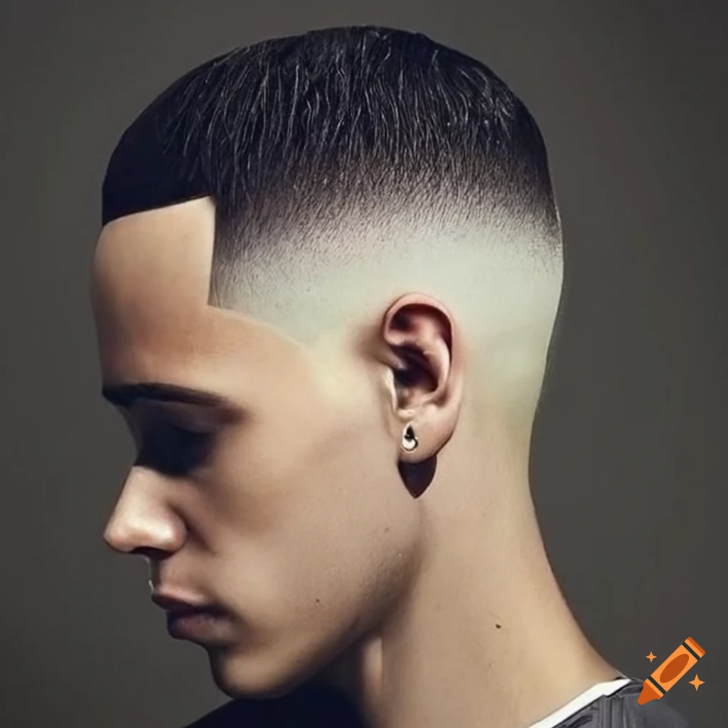 High skin fade with #two haircut on Craiyon