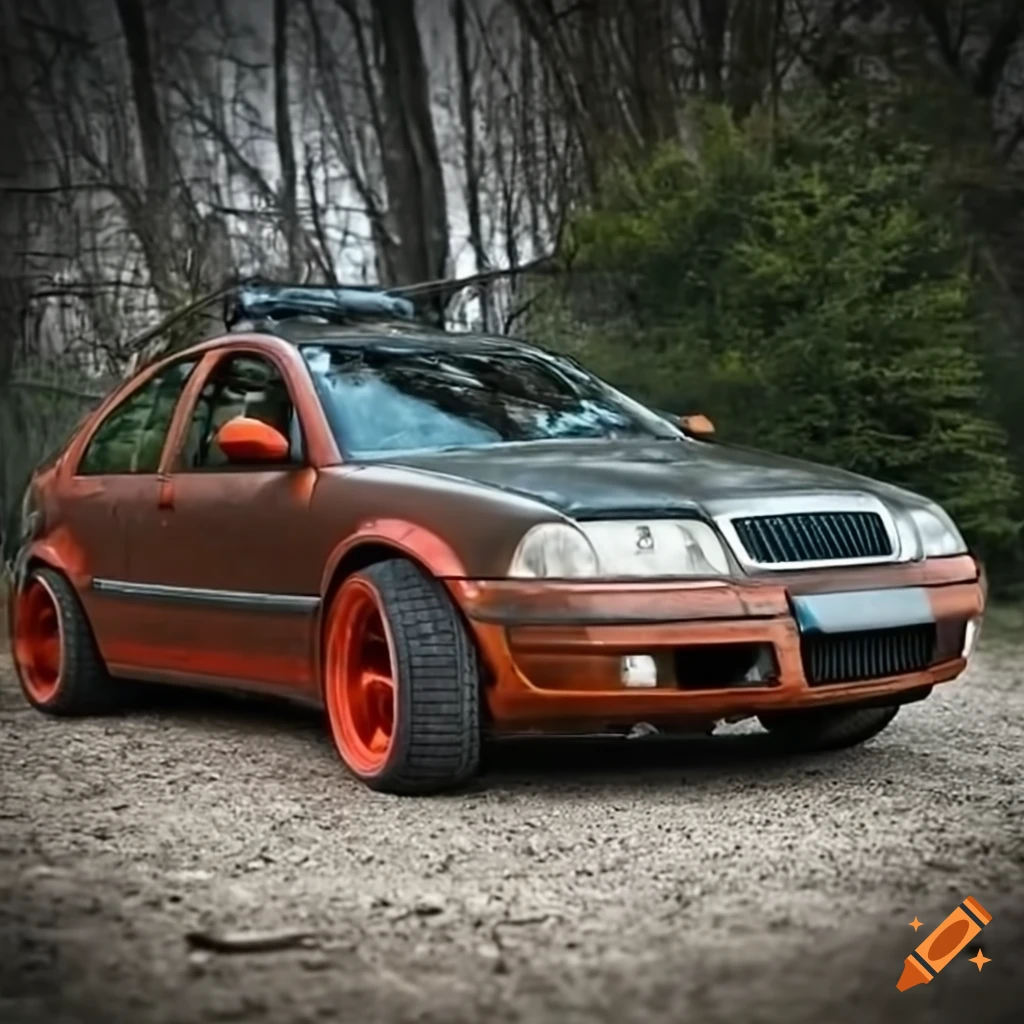 Post-apocalyptic skoda octavia 2001 model on Craiyon