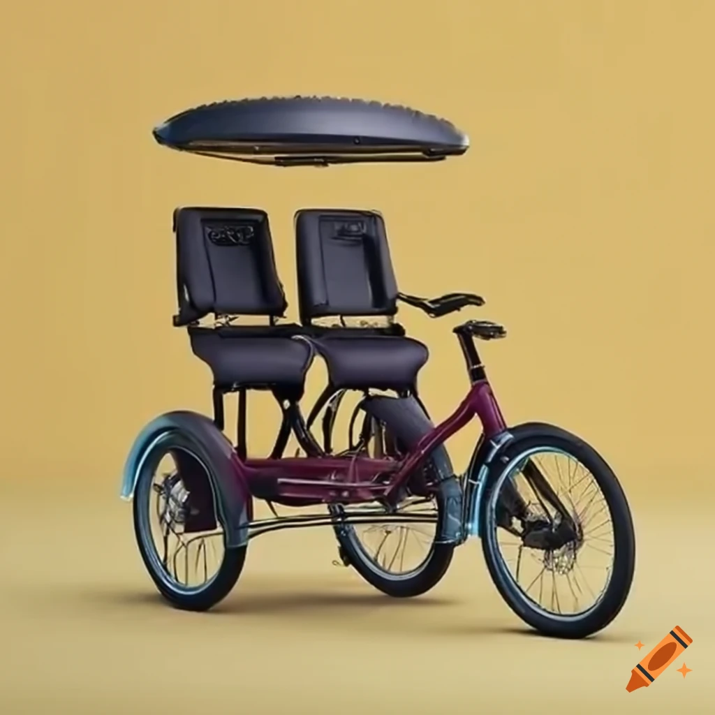 E bike with 3 wheels on Craiyon