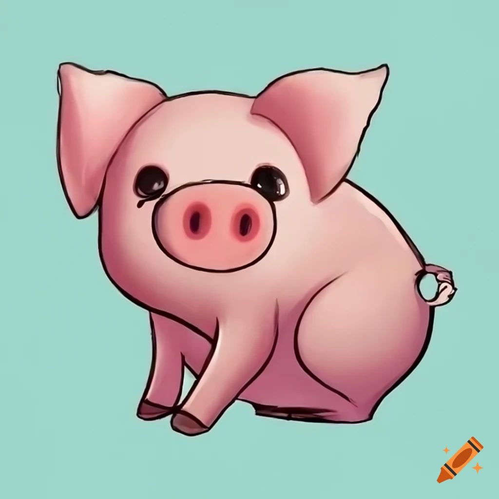 Simple cute piggy on Craiyon