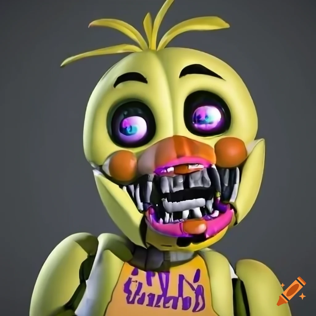 Fnaf chica character artwork on Craiyon