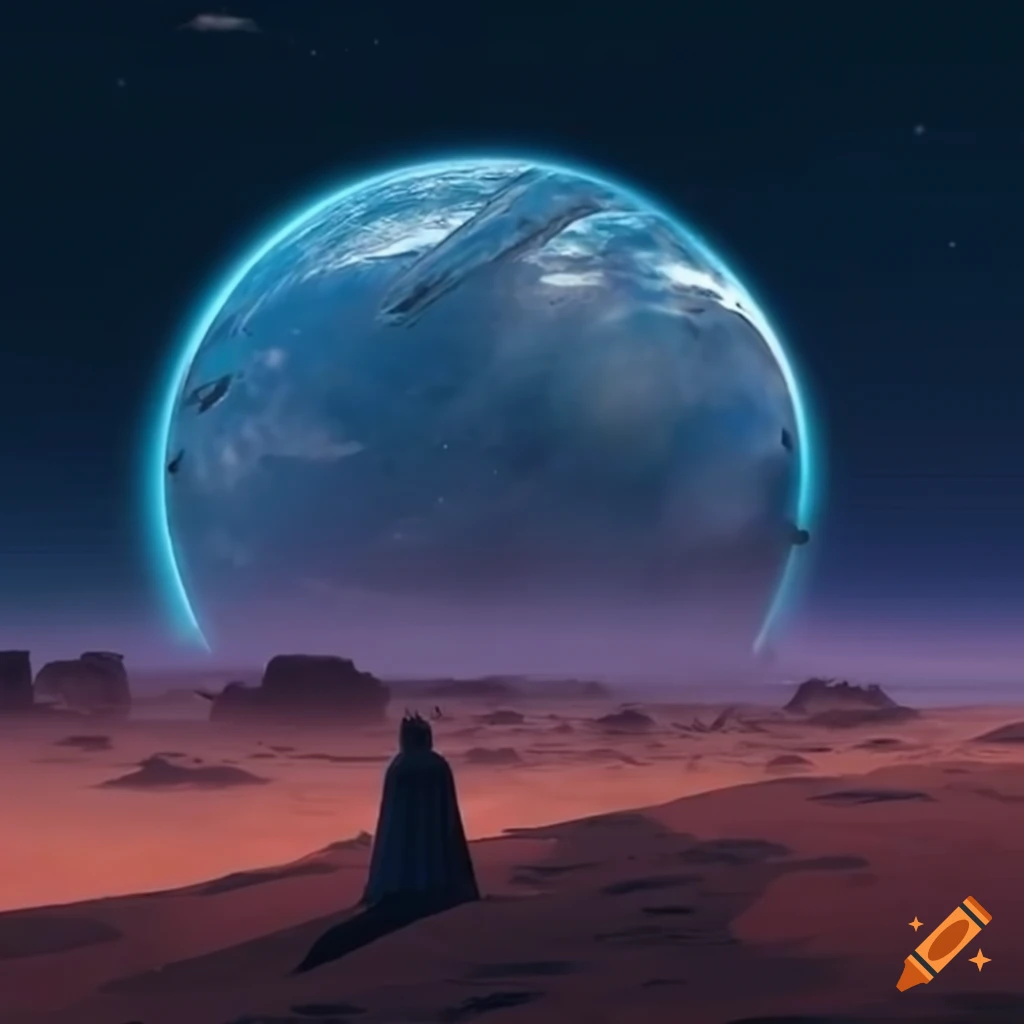 Star wars themed starfield with a distant planet in the background on ...