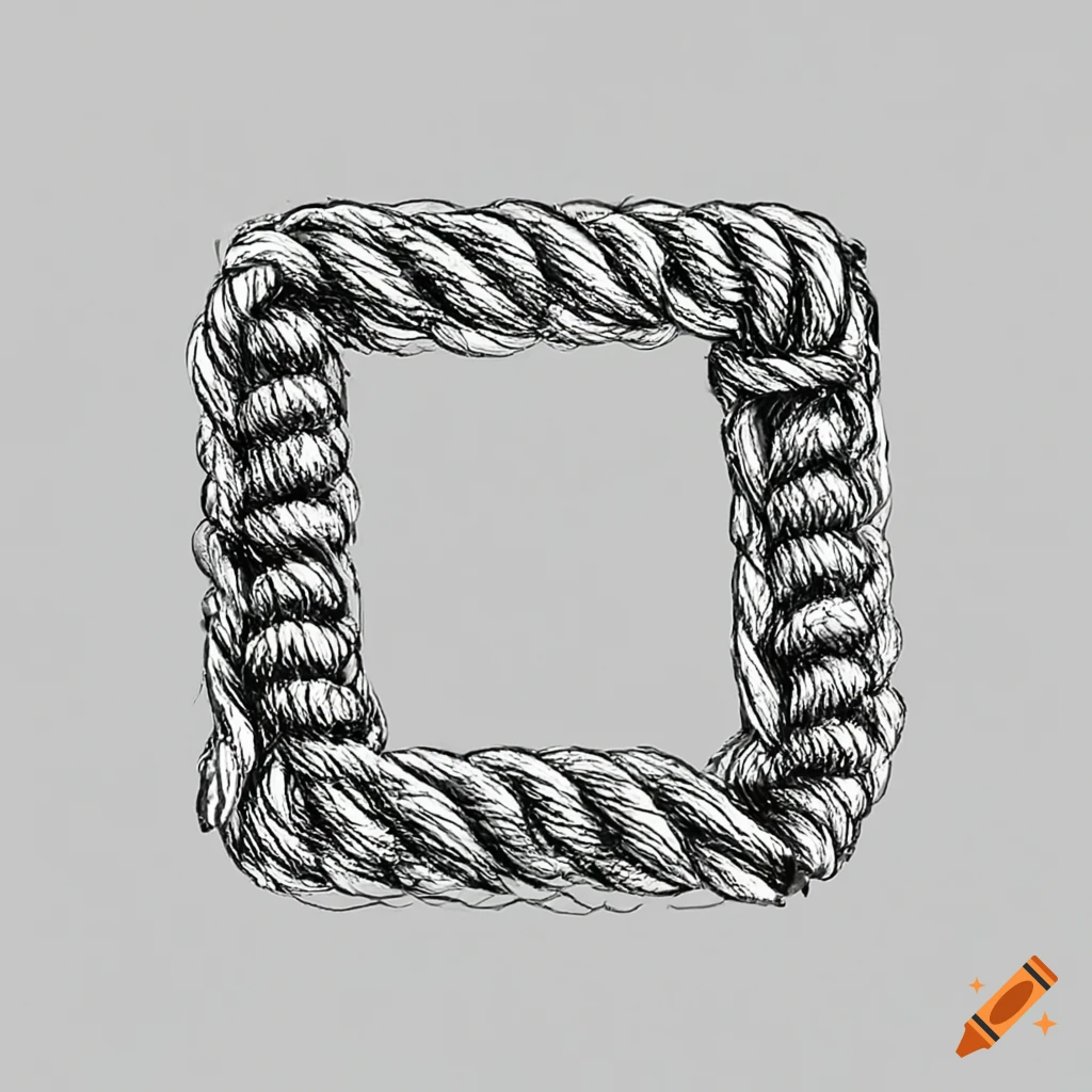 Square design in rope style on Craiyon