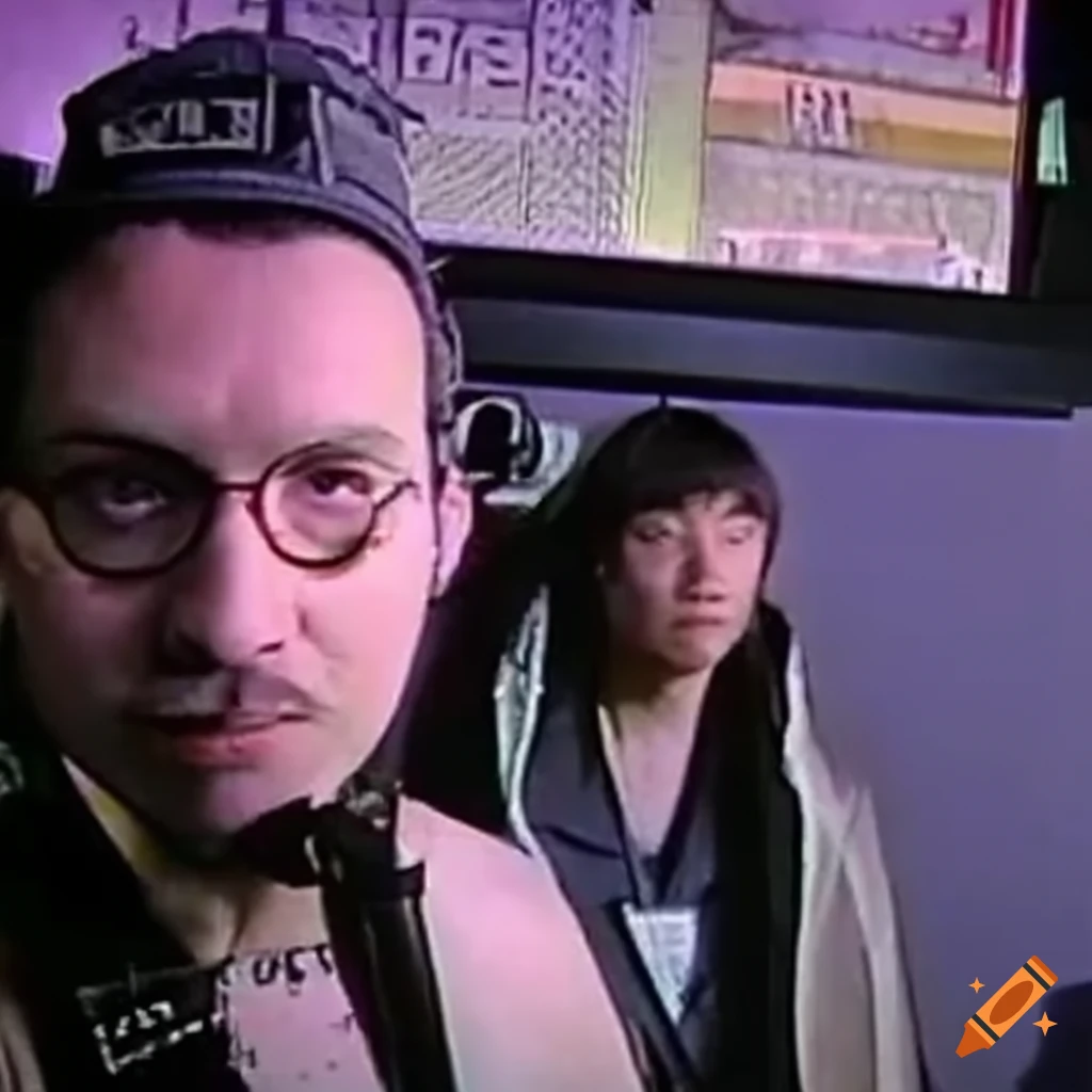 Cyberpunk people in vhs style footage on Craiyon