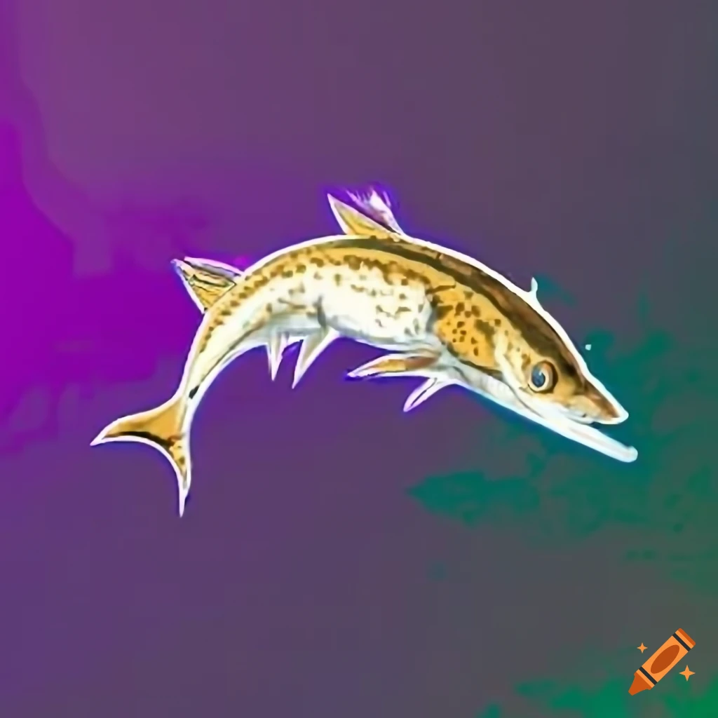 Muscatine Muskie logo with purple and Vegas gold colors on Craiyon