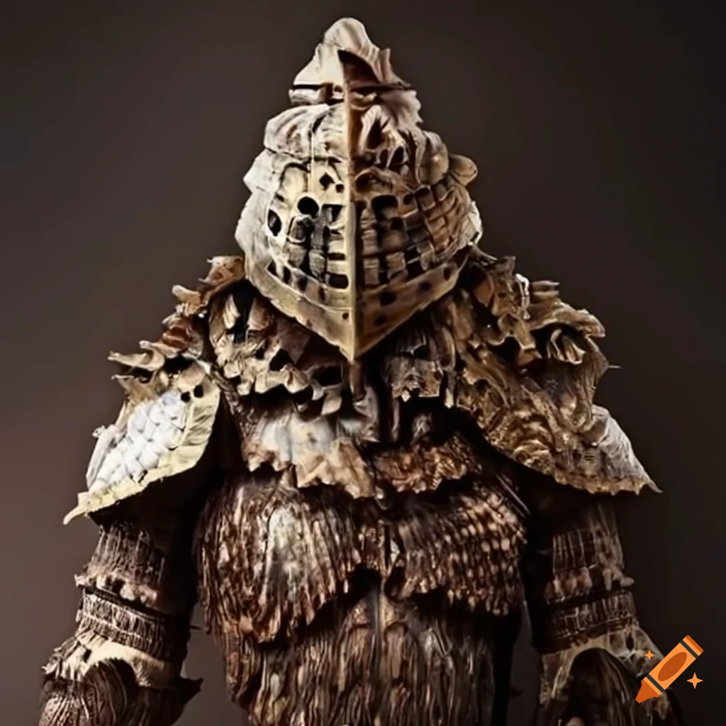 Warrior in shell armor on Craiyon