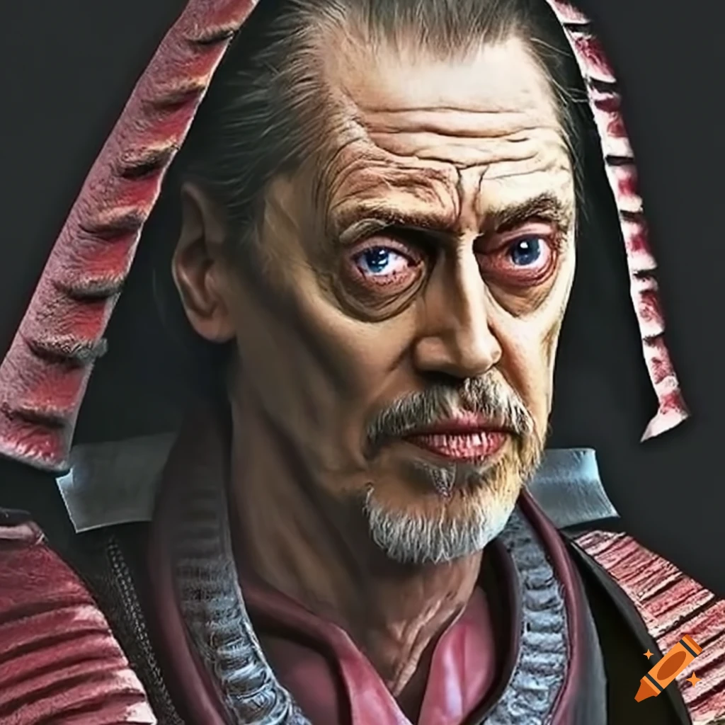 Steve buscemi portraying a villainous samurai character on Craiyon