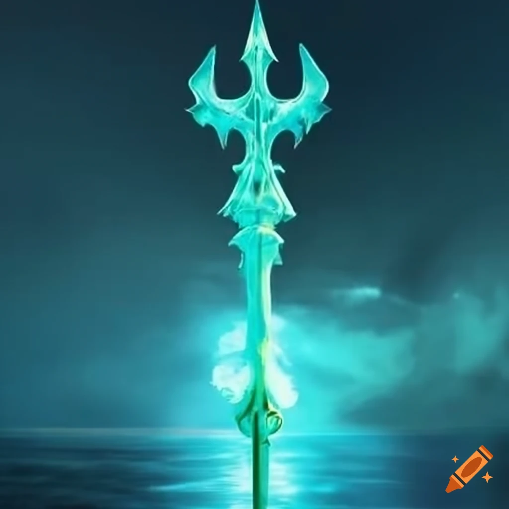 Mystical trident symbolizing the power of the sea on Craiyon