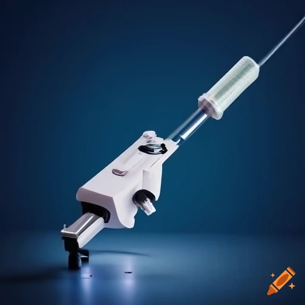 Biopsy machine with microscope, needle, and ultrasound equipment on Craiyon