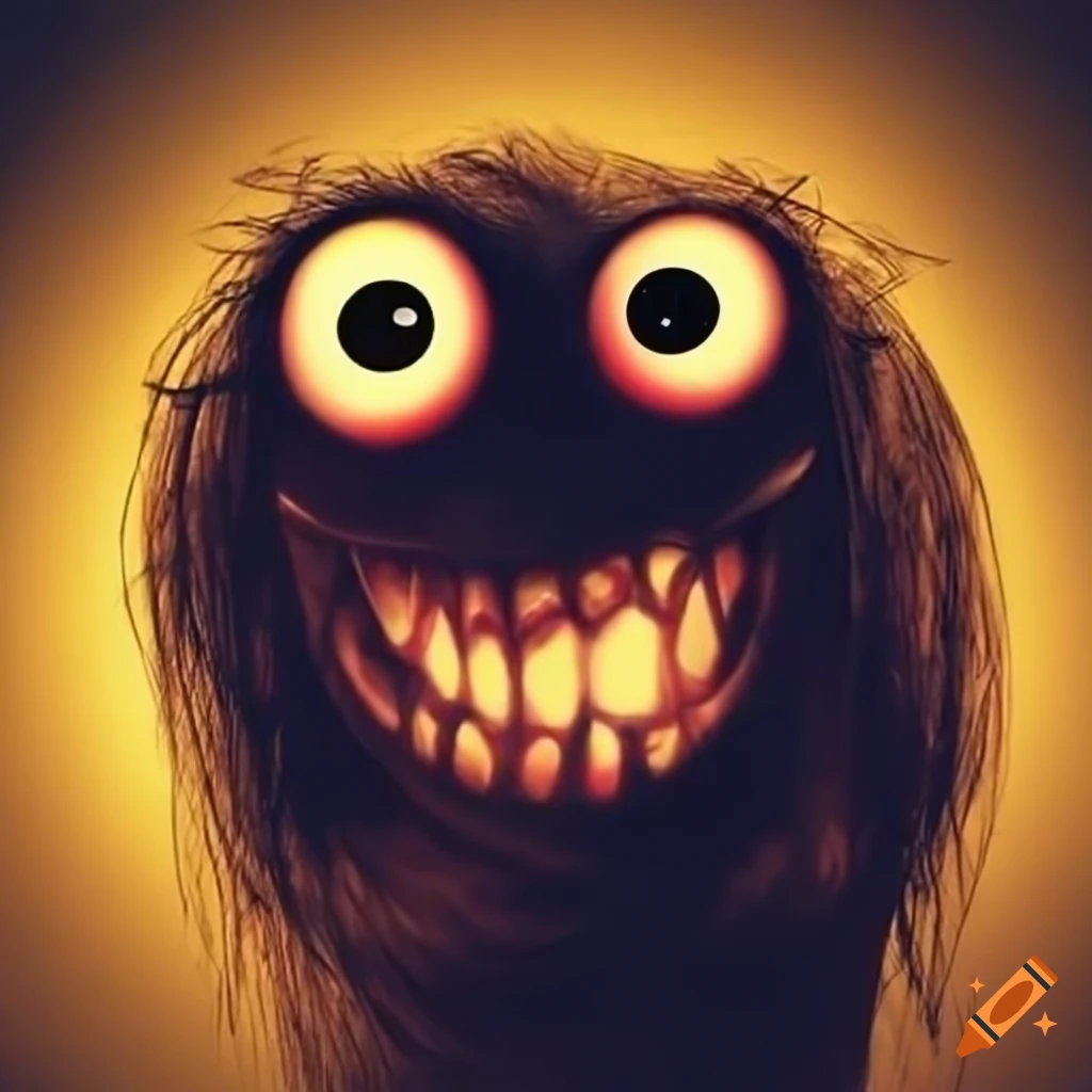 Happy scary face on Craiyon