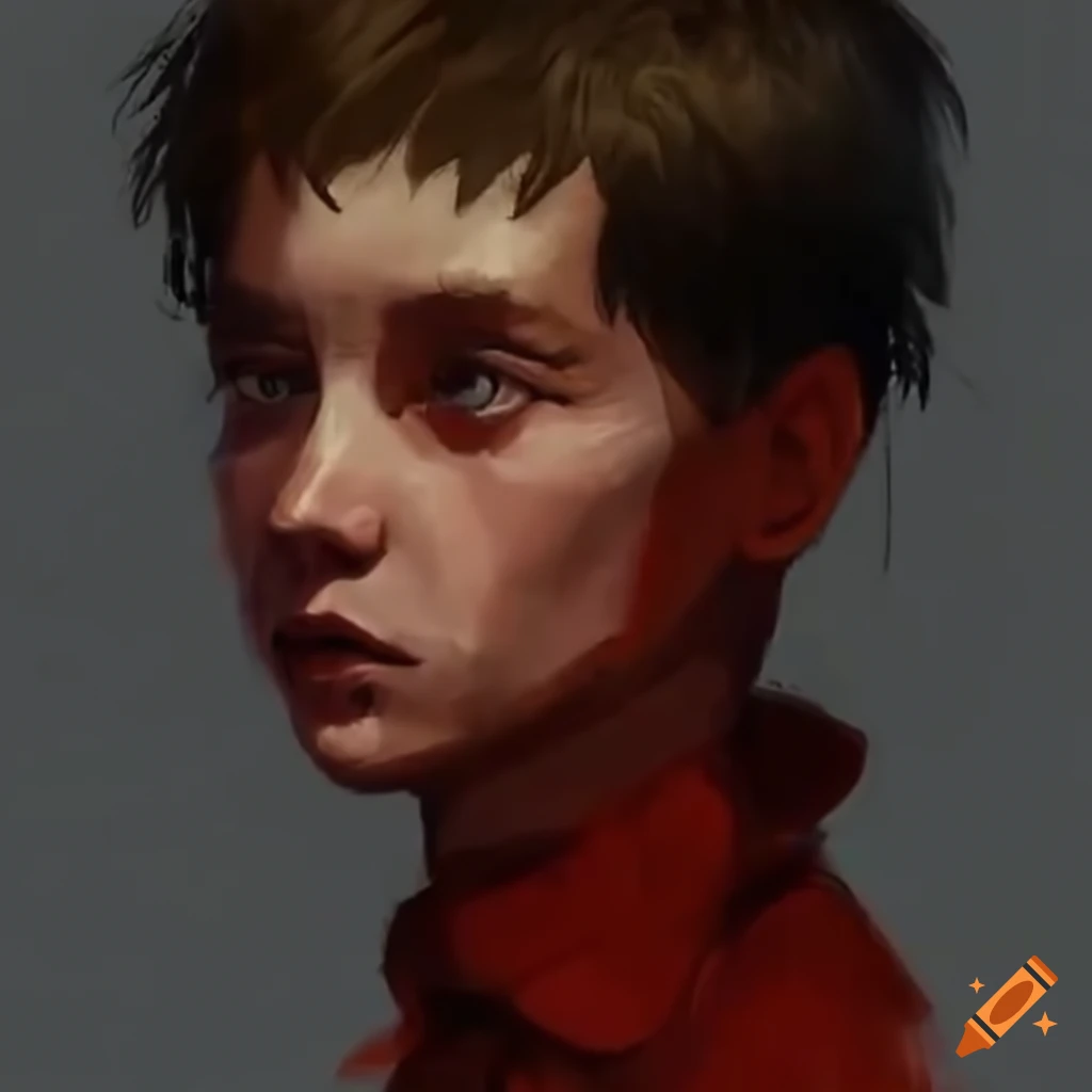 Not tall, red-haired, skinny boy on Craiyon