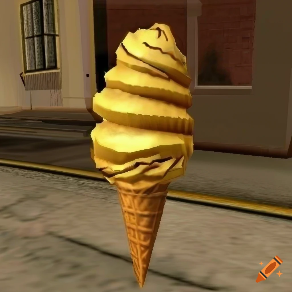 Golden ice cream in gta san andreas on Craiyon