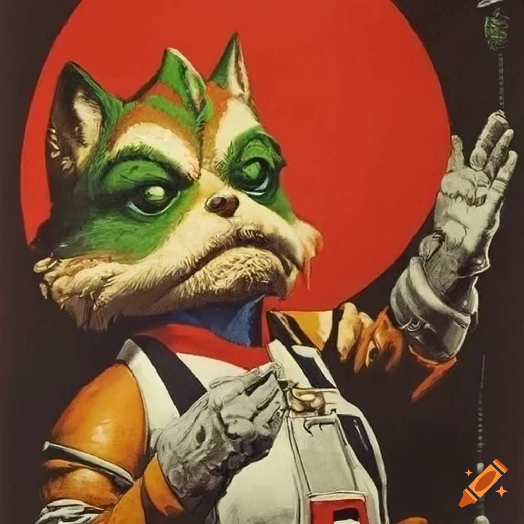 Vintage star fox poster by norman rockwell and james gurney on Craiyon